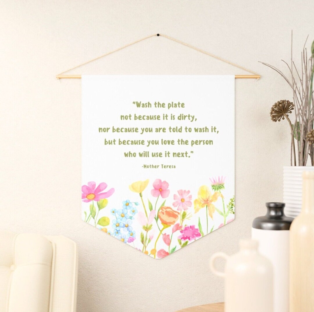Mother Teresa Sign, Wash the Plate Quote Sign, Mother Teresa Quote ...