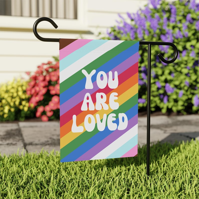 Pride Flag You Are Loved, Rainbow Flag, Gay Pride Lgbtqia Rainbow Flag ...