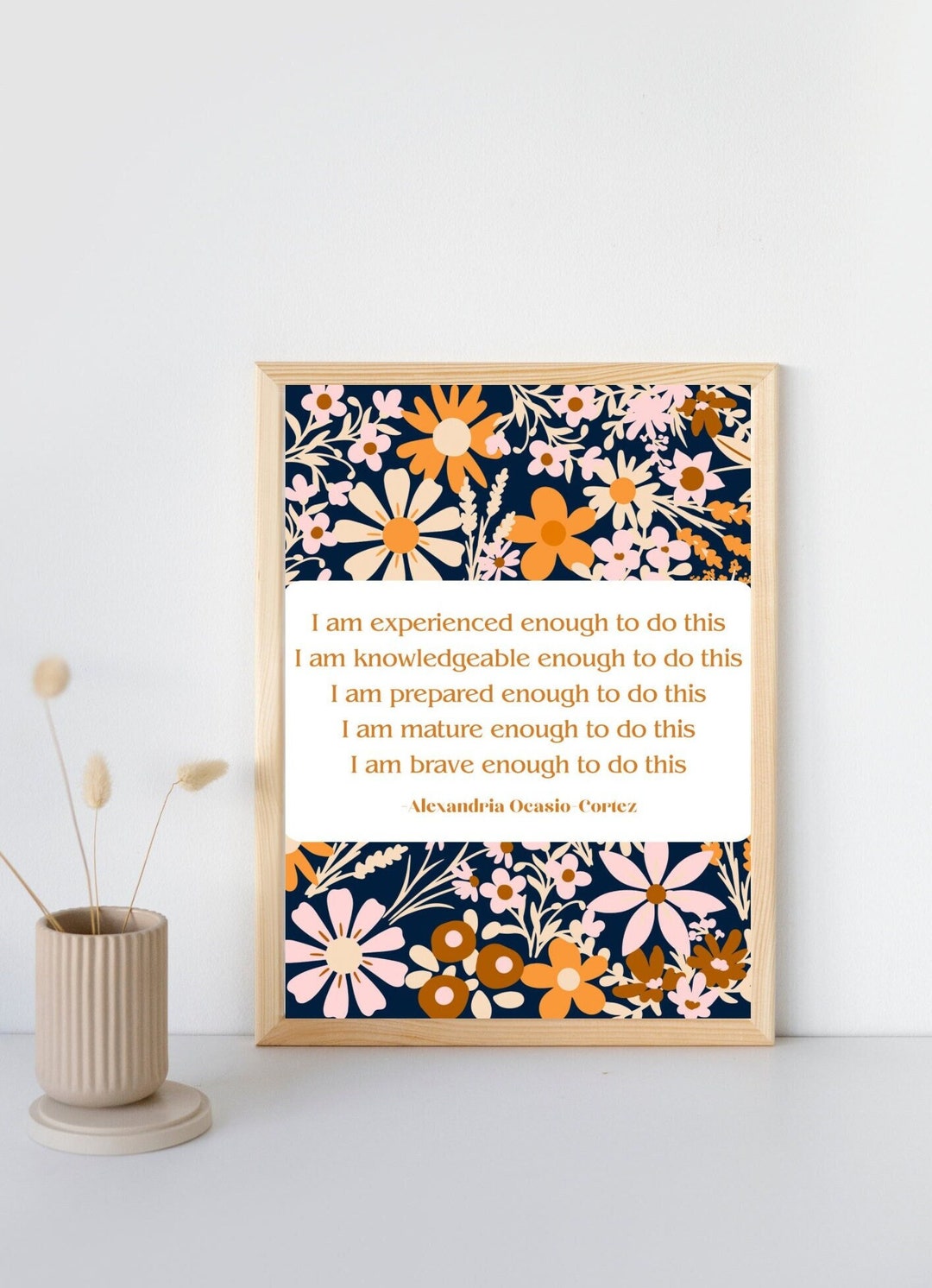AOC Affirmation Quote Print, AOC Quote Wall Art, Feminist Print ...