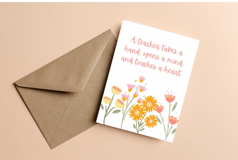 Teacher Card Teacher Appreciation Card Card for Teachers - Etsy