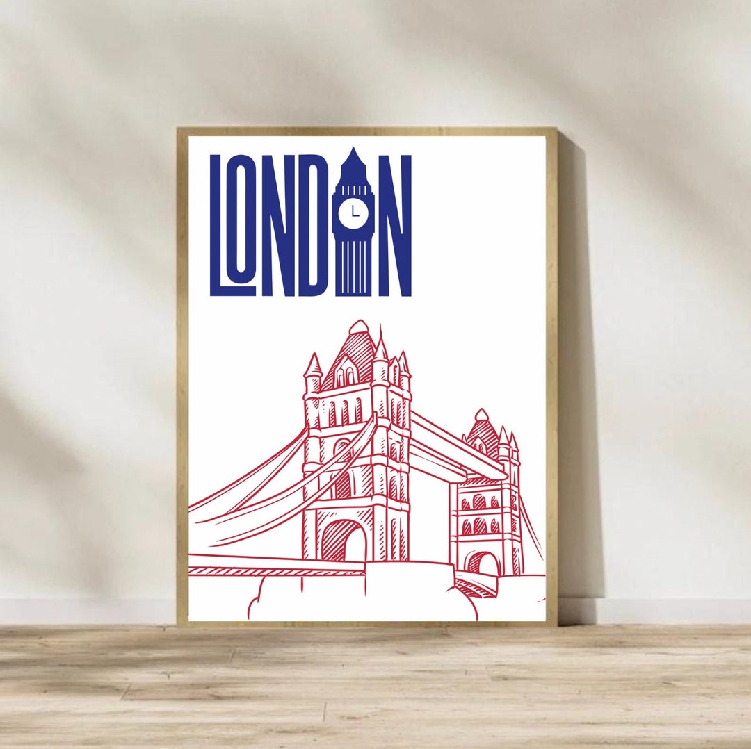 London Print, London Poster, London Art, London Bridge Print, London ...