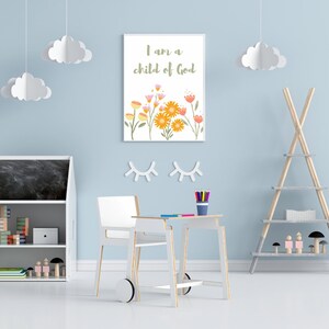 I Am a Child of God Print, Kids Christian Decor, Kids Christian Room ...