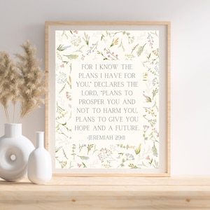 Christian Wall Art, Bible Verse Wall Art, Scripture Wall Art, Jeremiah ...