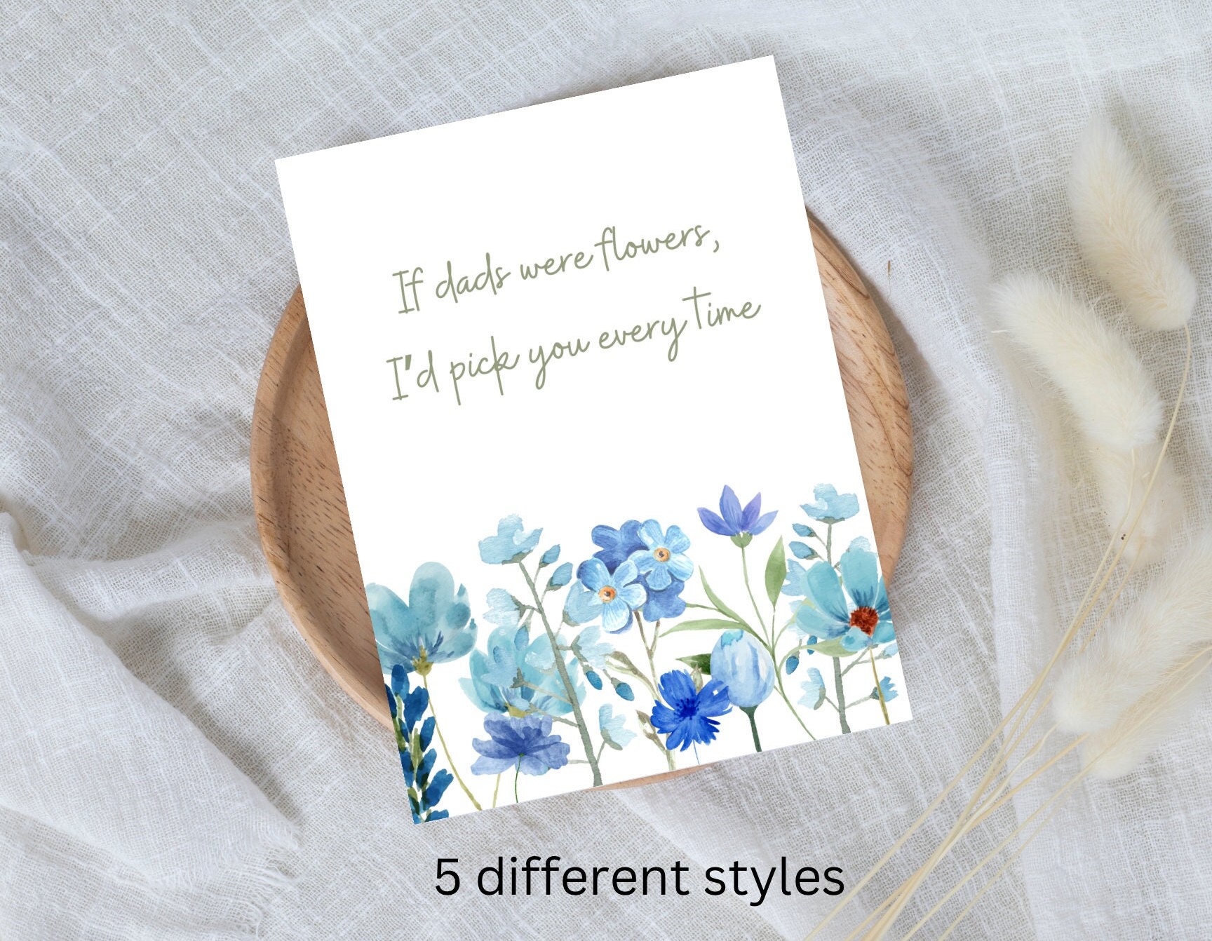 Dad Birthday Card, Father’s Day Card, Card for Dad, Dad Flower Card ...