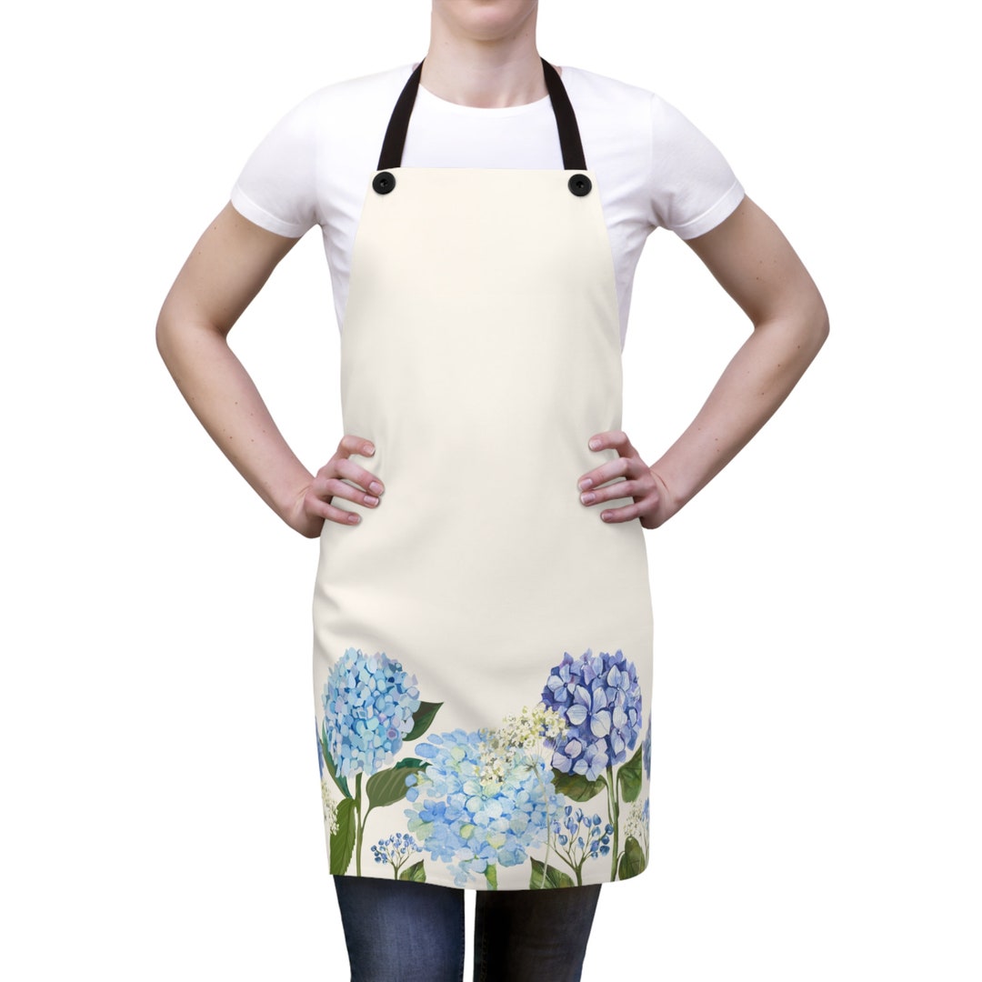 Apron Hydrangea Apron Blue Hydrangeas Apron Summer Apron - Etsy