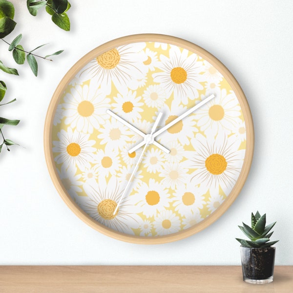 Daisy Flower Wall Clock - Etsy