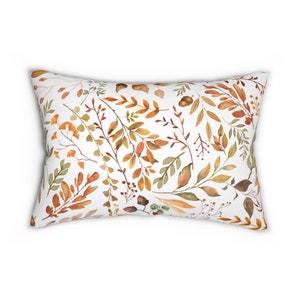 Fall Decorative Pillow, Autumn Pillow, Fall Lumbar Pillow Cover, Autumn ...