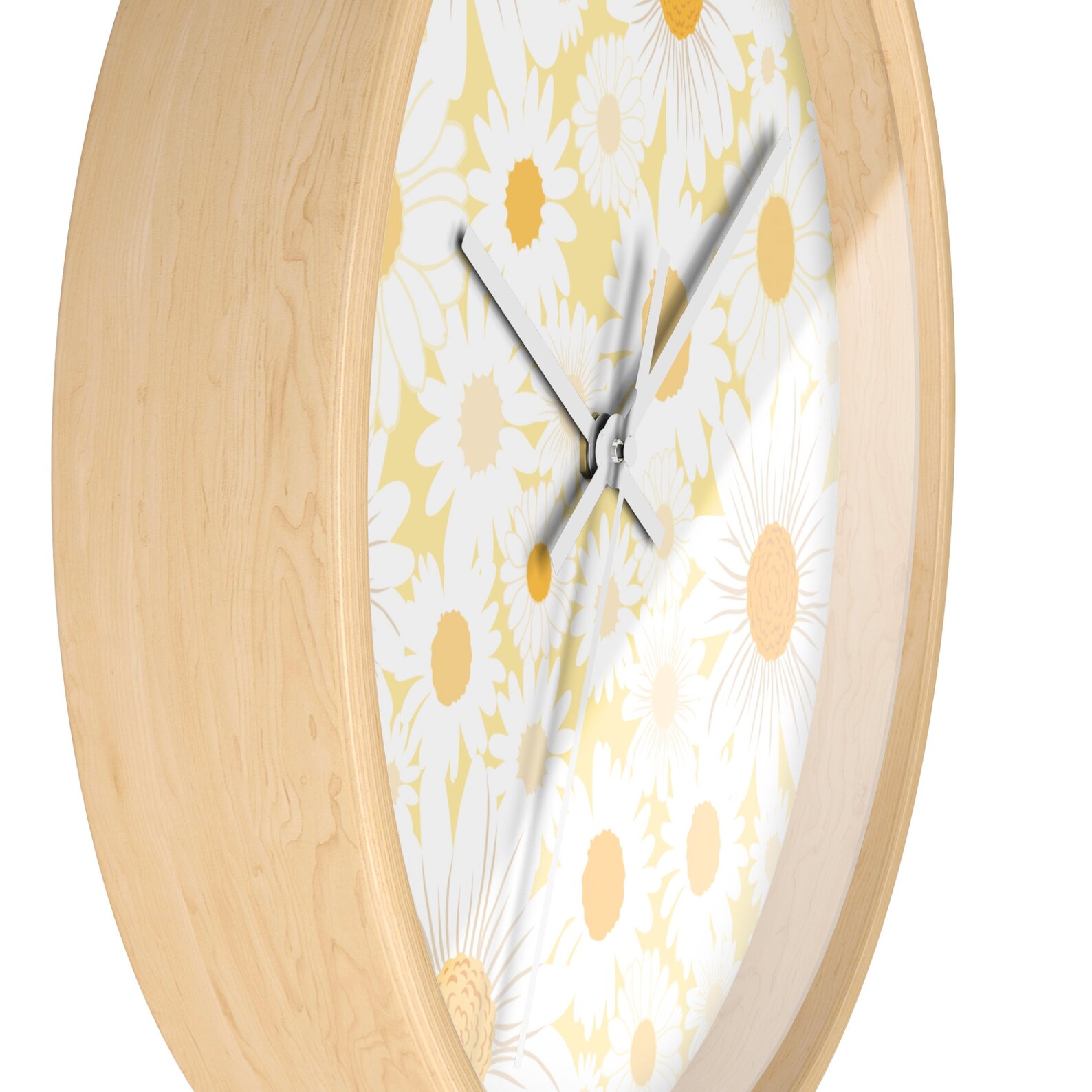 Floral Wall Clock, Daisy Clock, Wooden Flower Clock, Daisies Wood Wall ...