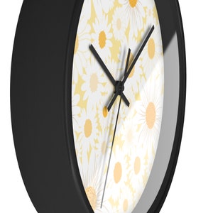 Floral Wall Clock, Daisy Clock, Wooden Flower Clock, Daisies Wood Wall ...