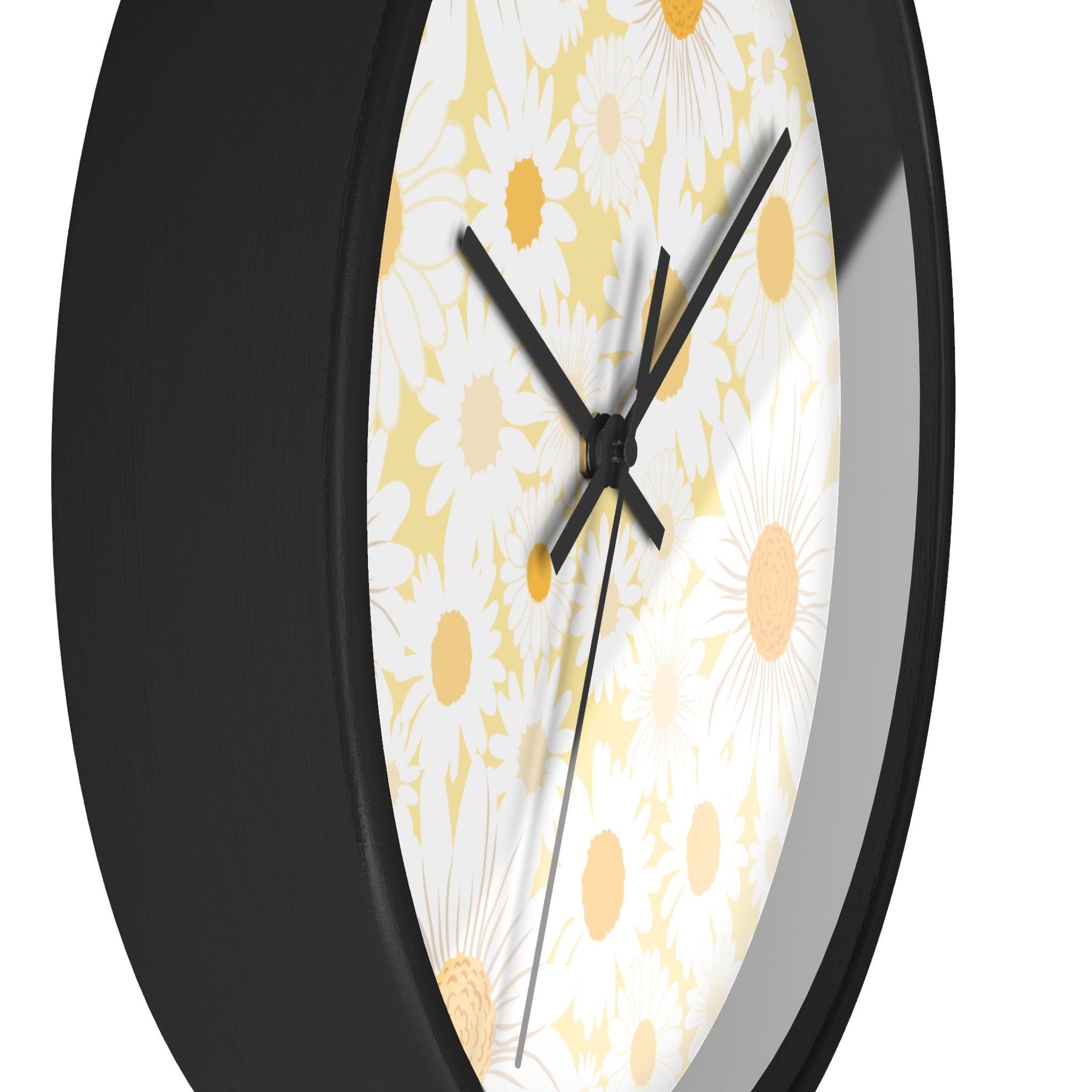 Floral Wall Clock, Daisy Clock, Wooden Flower Clock, Daisies Wood Wall ...