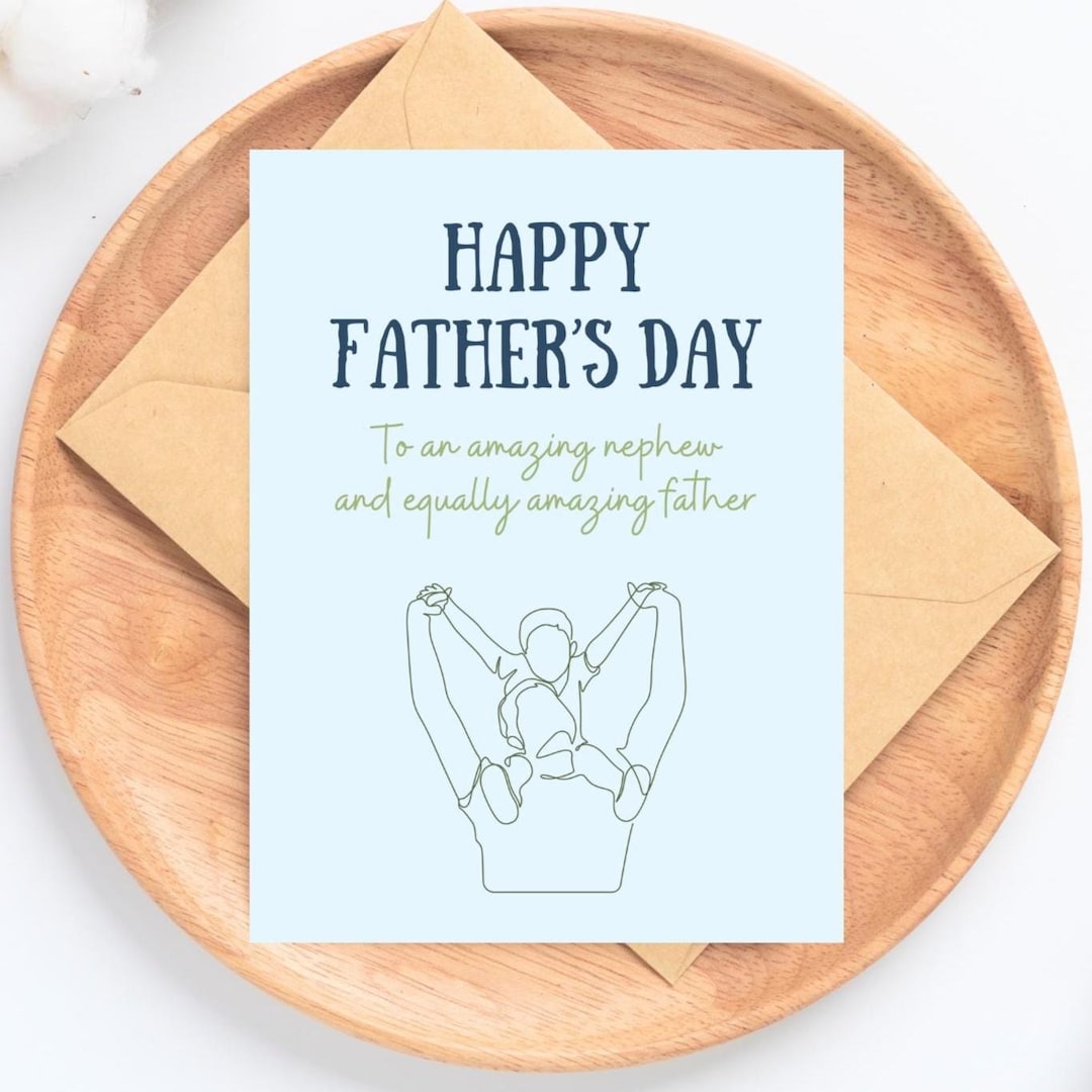 Father’s Day Card for Nephew, Father’s Day Card From Aunt Uncle, Nephew ...