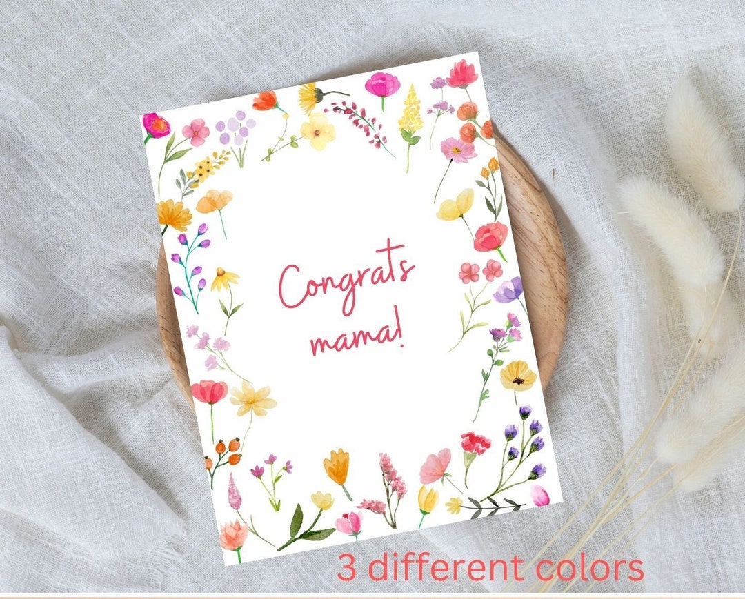 Pregnancy Card, Baby Shower Card, Expecting Mom Card, New Baby Card ...