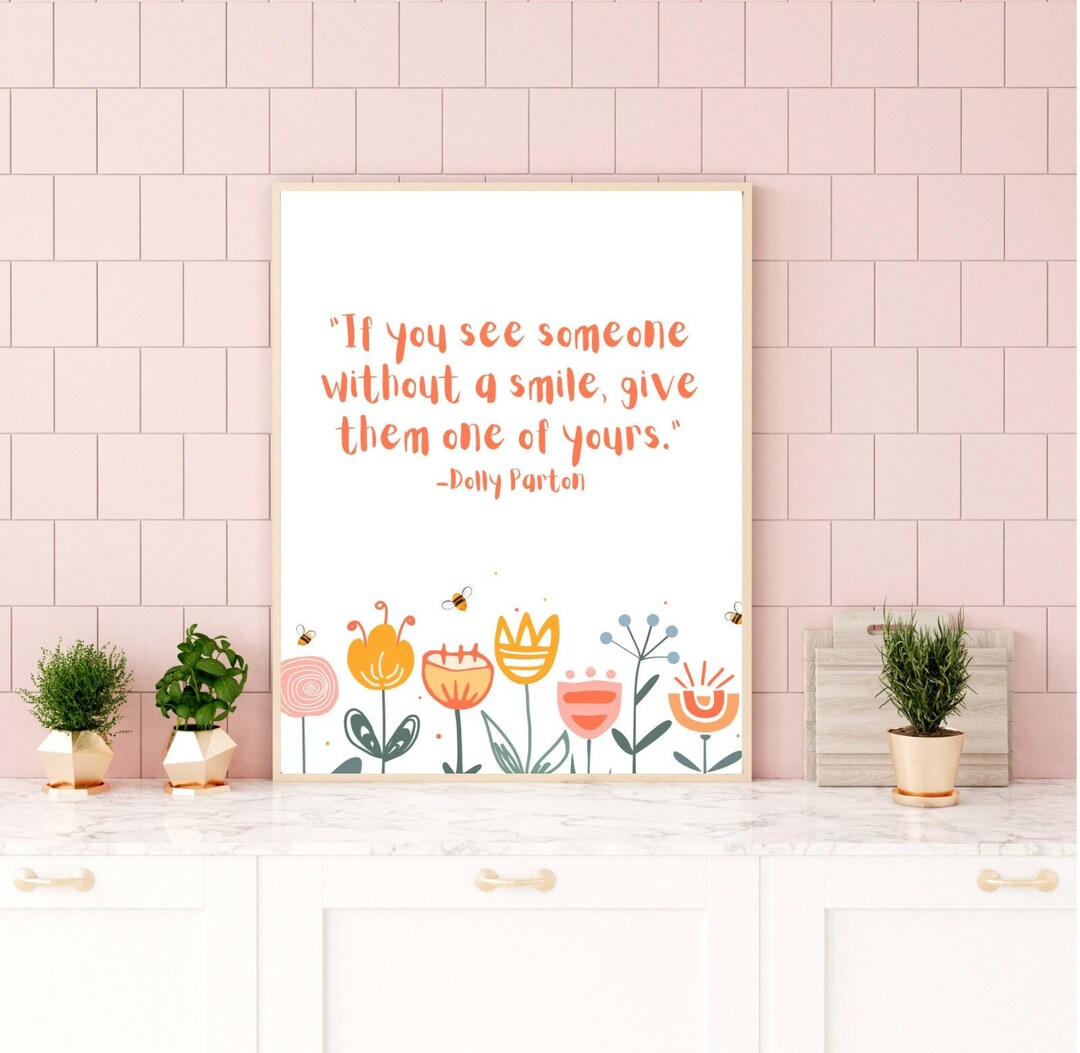 Dolly Parton Smile Quote Print Classroom Wall Art Kids Room - Etsy