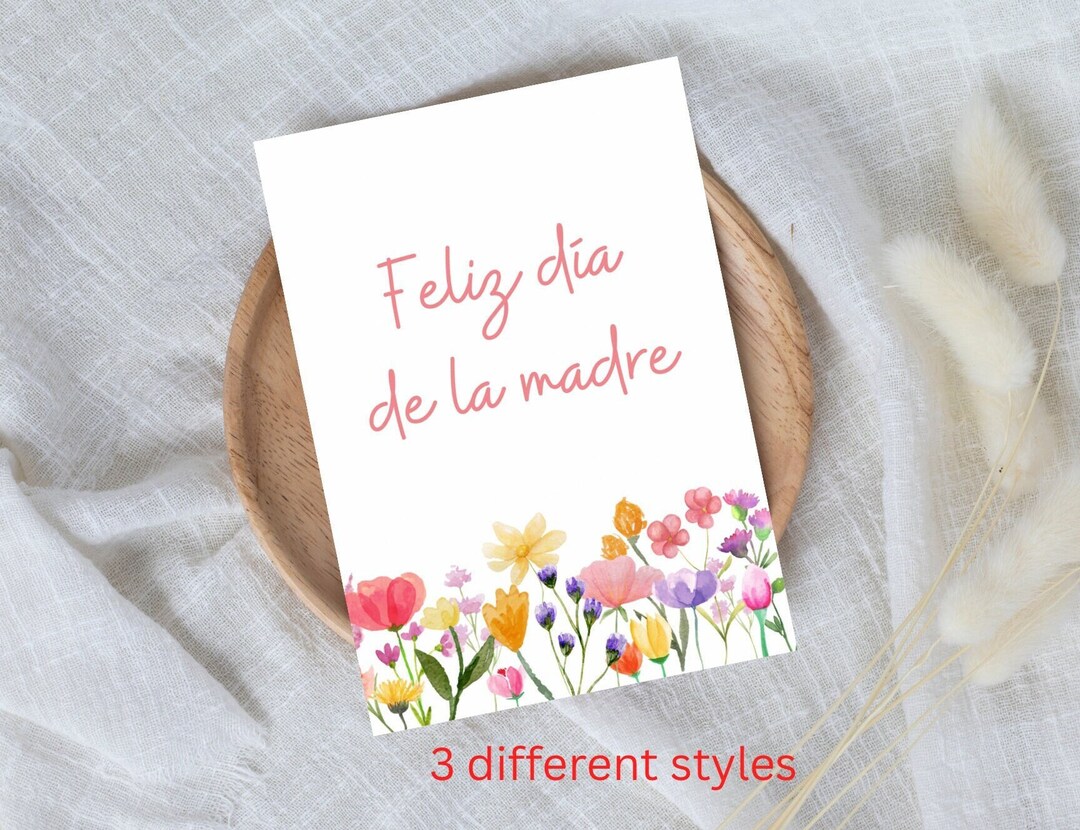 Feliz Dia De La Madre Card, Happy Mother’s Day Card Spanish, Spanish ...