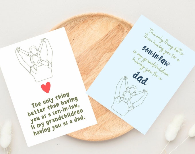Son In Law T Son In Law Greeting Card For Daughters Husband Father 4856