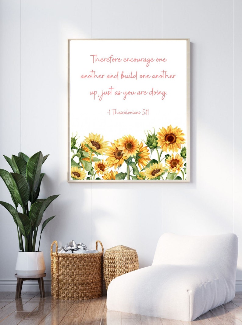 Christian Wall Art Encourage One Another Build Each Other Up - Etsy