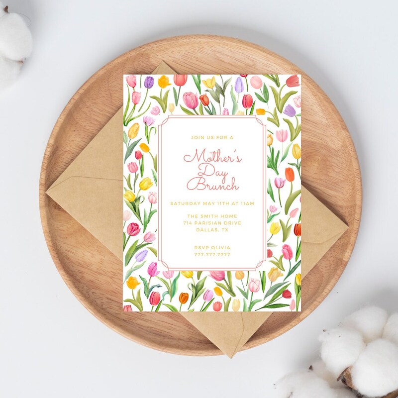 Tulip Invitation - Etsy