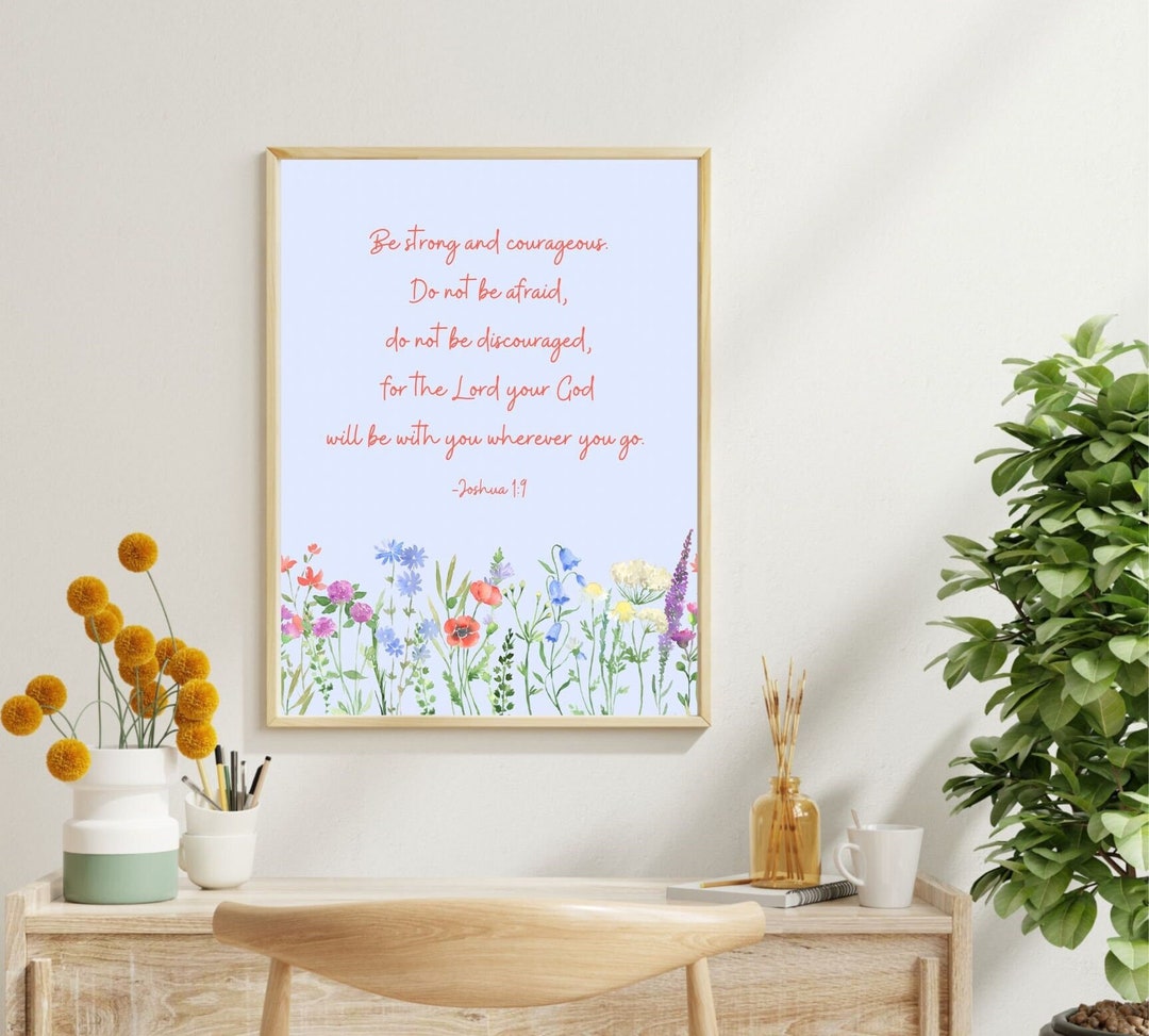 Christian Wall Art, Lord Your God Will Be With You Wherever You Go ...