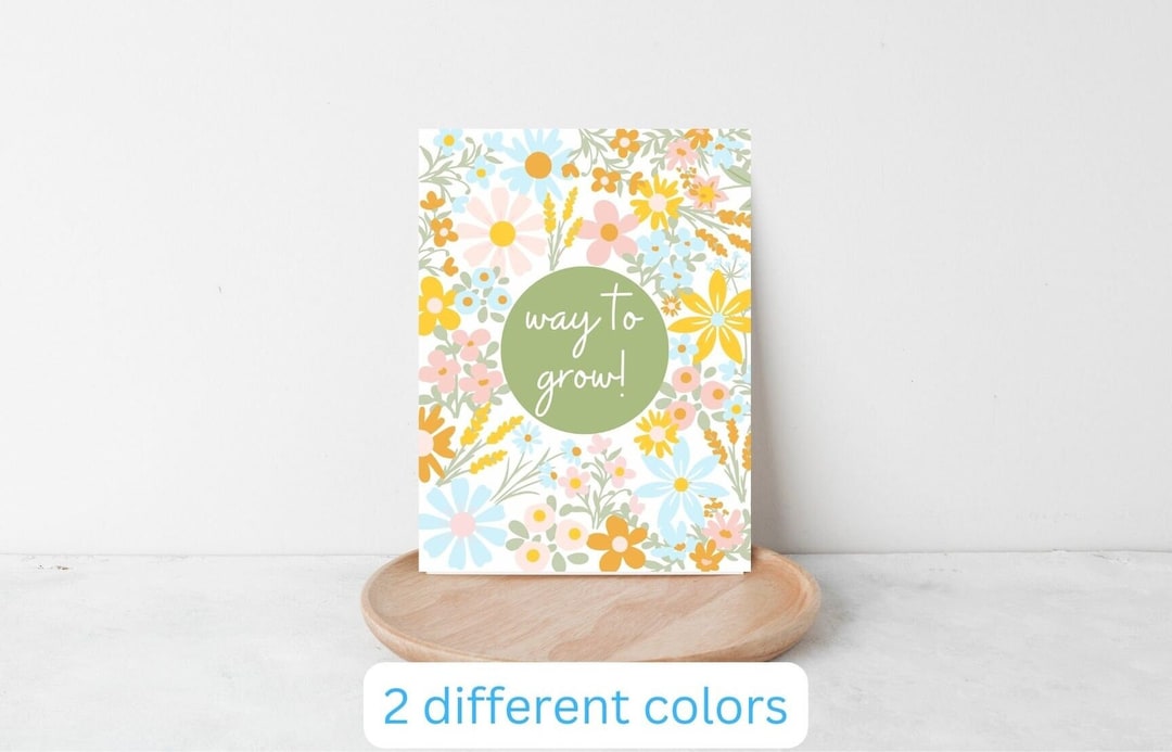 Way to Grow Card, Congratulations Card, New Job Card, Promotion Card ...