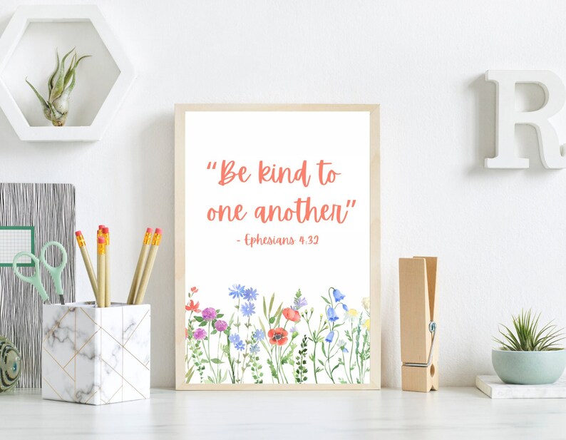 Christian Wall Art Scripture Bible Verse Wall Art Ephesians - Etsy