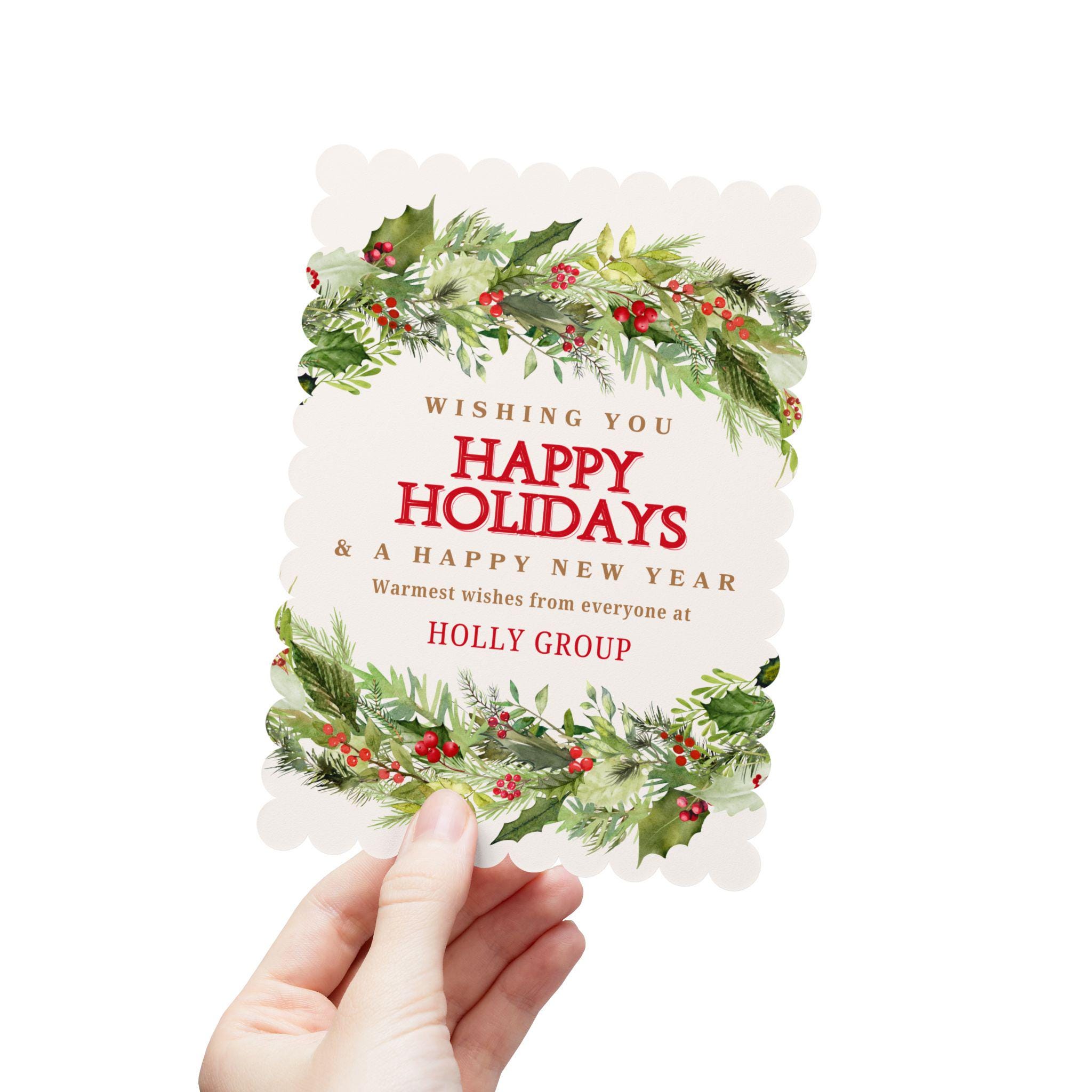 Business Christmas Cards Corporate Holiday Postcards Notecards for ...
