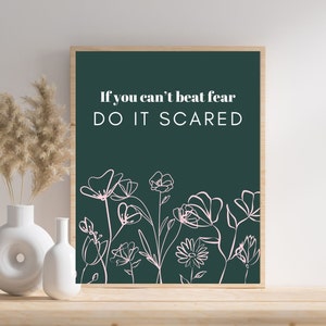 Do It Scared Print, Women Office Decor, Lawyer Office Decor, If You ...