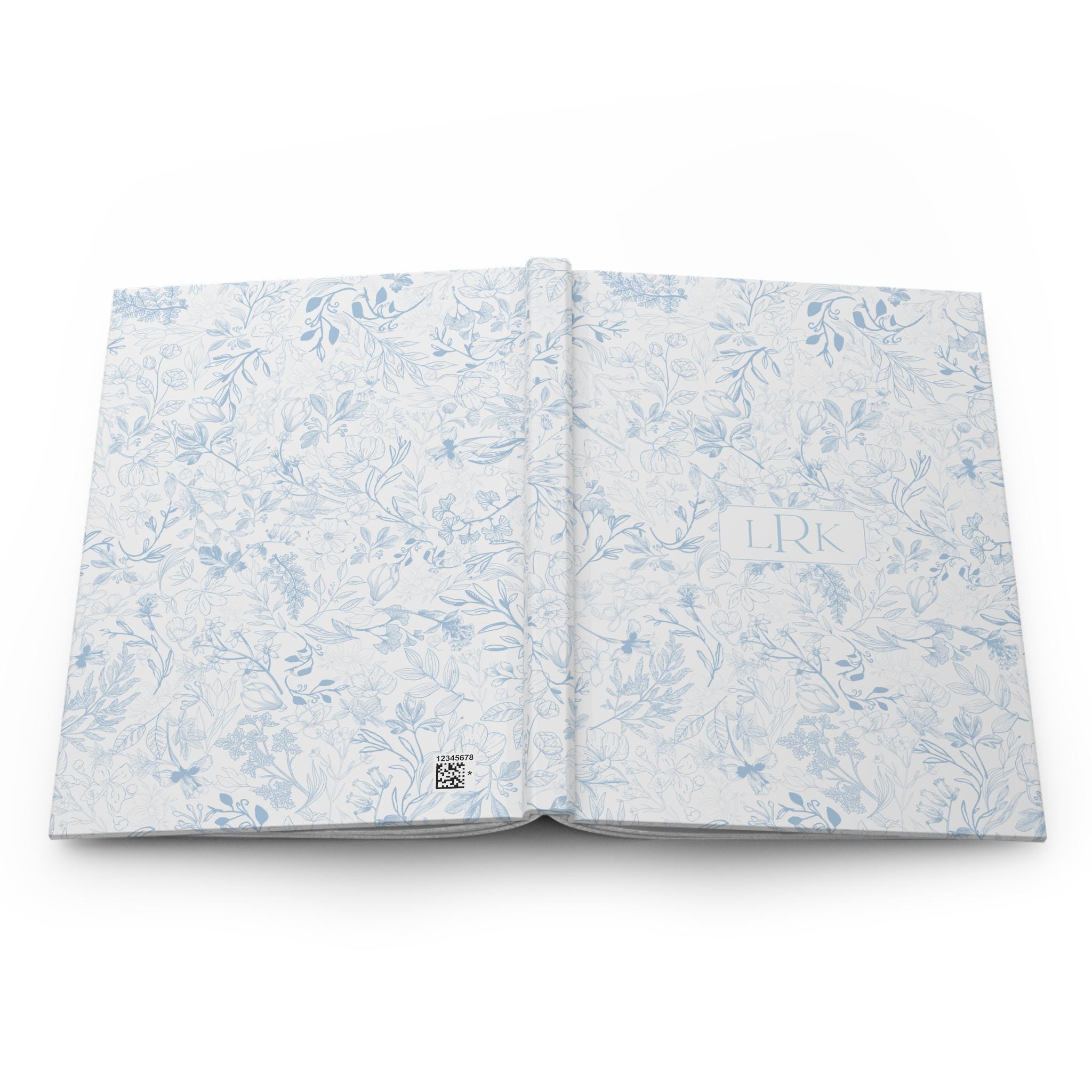 Customized Light Blue Floral Journal, Personalized Monogram Blue Flower ...
