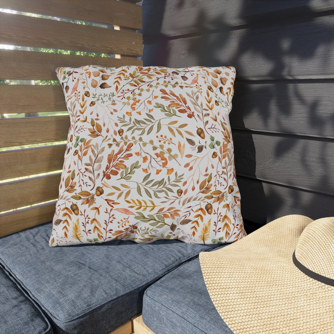 Fall Outdoor Pillows, Fall Foliage Porch Pillows, Outdoor Pillows ...