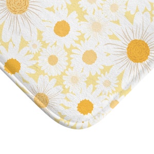 Daisy Bath Mat, Daisies Bath Mat, Girl Bathroom Mat, Daisy Bath Rug ...