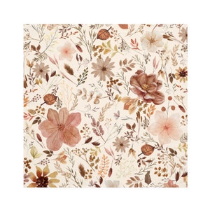 Beige Floral Napkins, Autumn Floral Napkins, Fall Boho Flower Napkins ...