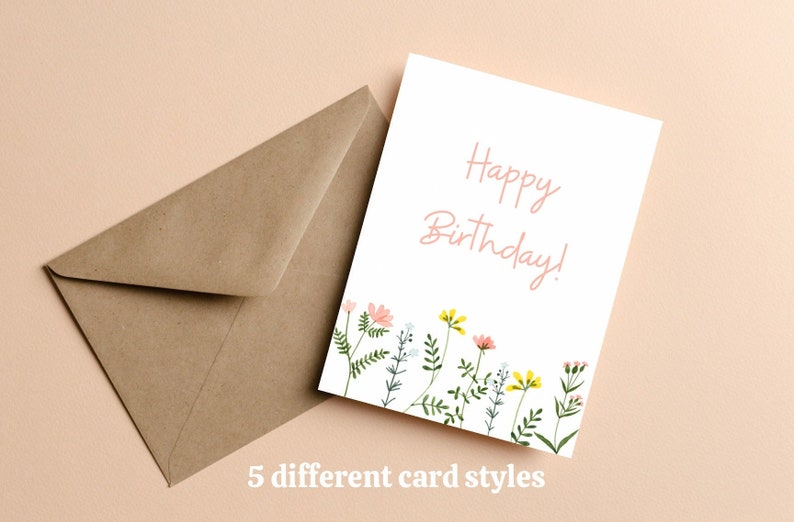 Happy Birthday Card, Birthday Card Variety Pack, Minimalist Birthday ...