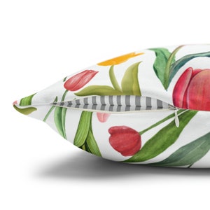 Tulip Pillow Covers, Watercolor Tulips Pillow Cover, Tulip Pillowcase, Spring Floral Pillow ...