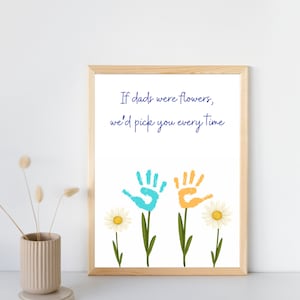 Handprint Father’s Day Gift Diy, Handprint Dad Birthday Gift, Handprint ...