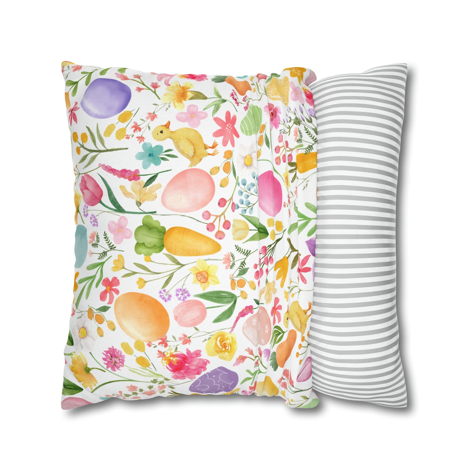 Easter Pillow Cover, Pastel Easter Pillow Covers 18x18, Easter Eggs ...