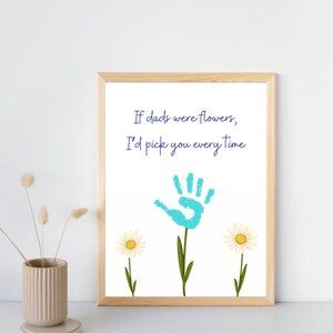 Handprint Father’s Day Gift Diy, Handprint Dad Birthday Gift, Handprint ...