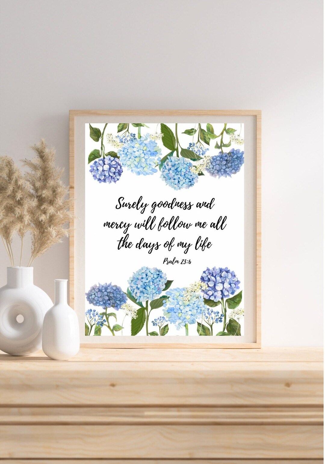 Christian Scripture Wall Art, Bible Verse Floral Wall Art, Christian ...