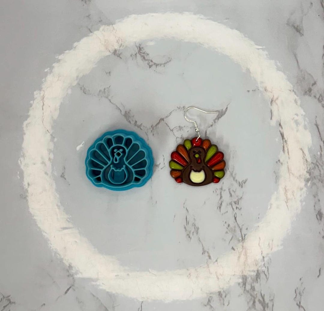 Turkey Cutter, Thanksgiving Day, Fall, Polymer Clay Cutter, Clay ...