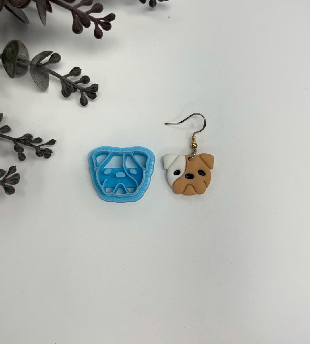 English Bulldog Cutter for Making Polymer Clay Earrings, Handmade ...