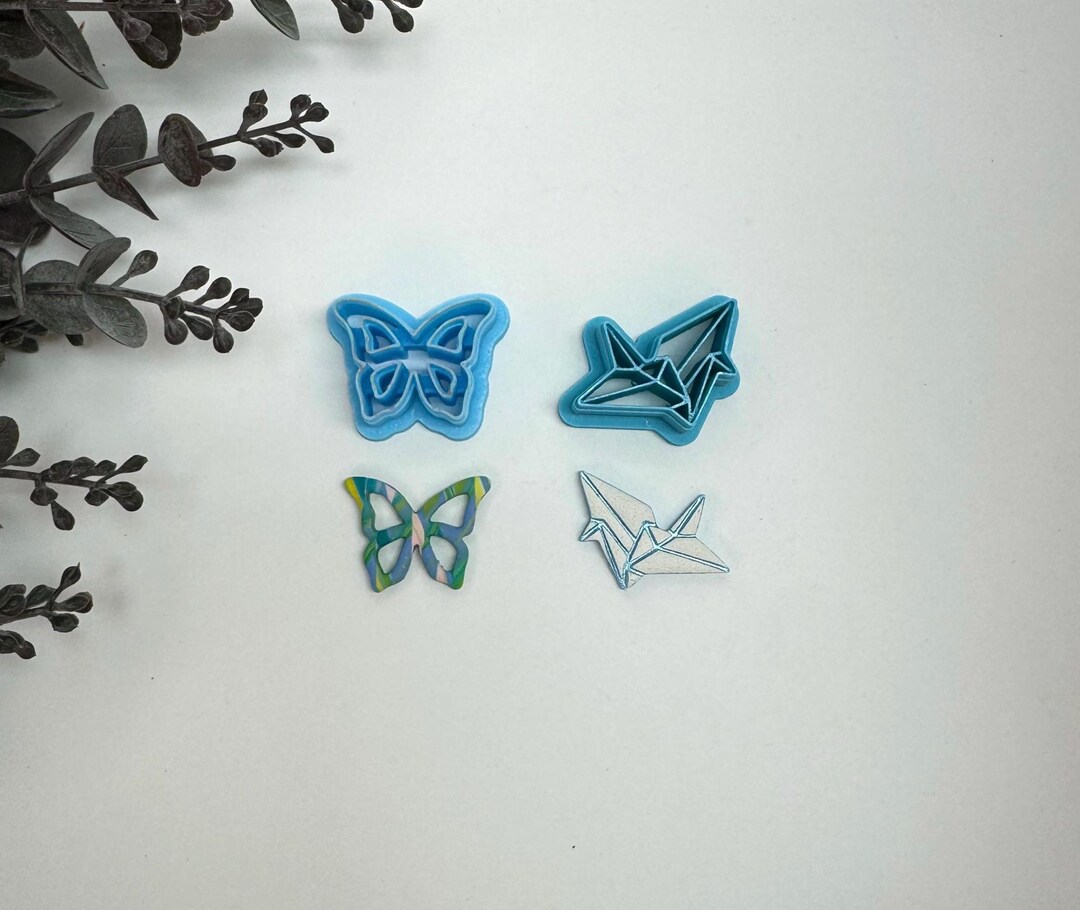 Butterfly Outline or Origami Crane Cutter for Making Polymer Clay ...