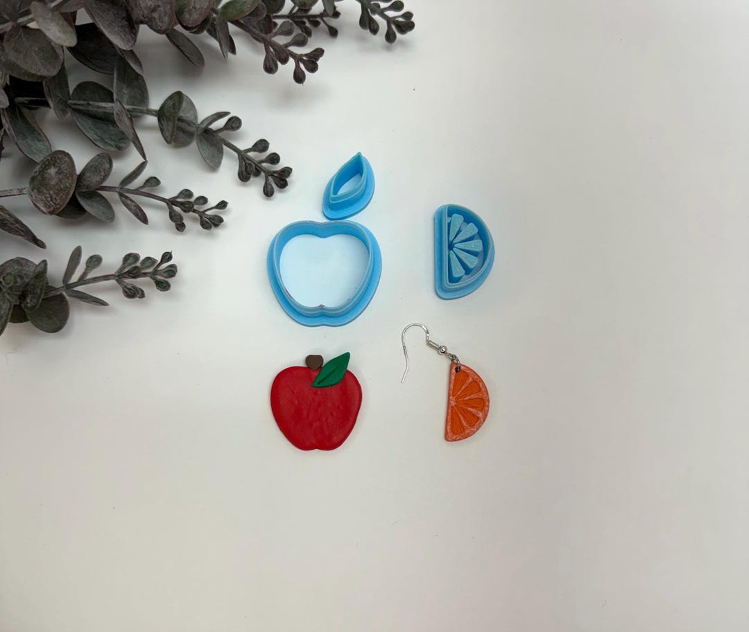 Lime, Apple, Orange, Lemon Slice, Fruit, Citrus, Polymer Clay Cutter ...