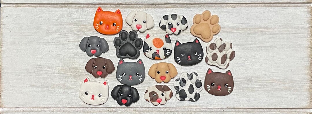 Dog, Cat, Fur Baby, Pet, Polymer Clay Earrings - Etsy