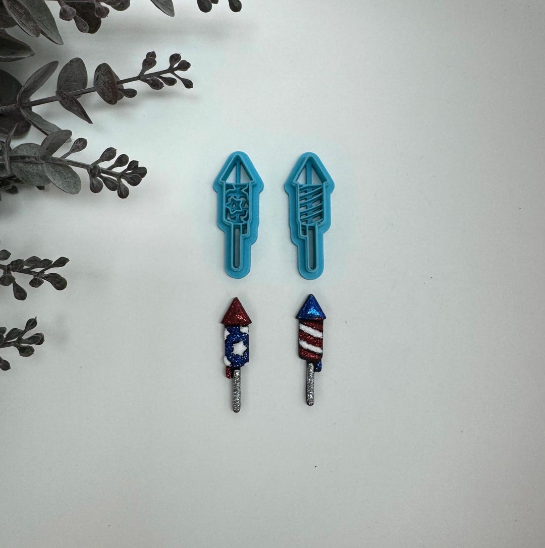 Patriotic Firework Star Stripe Cutter, USA, 4th of July, Polymer Clay ...