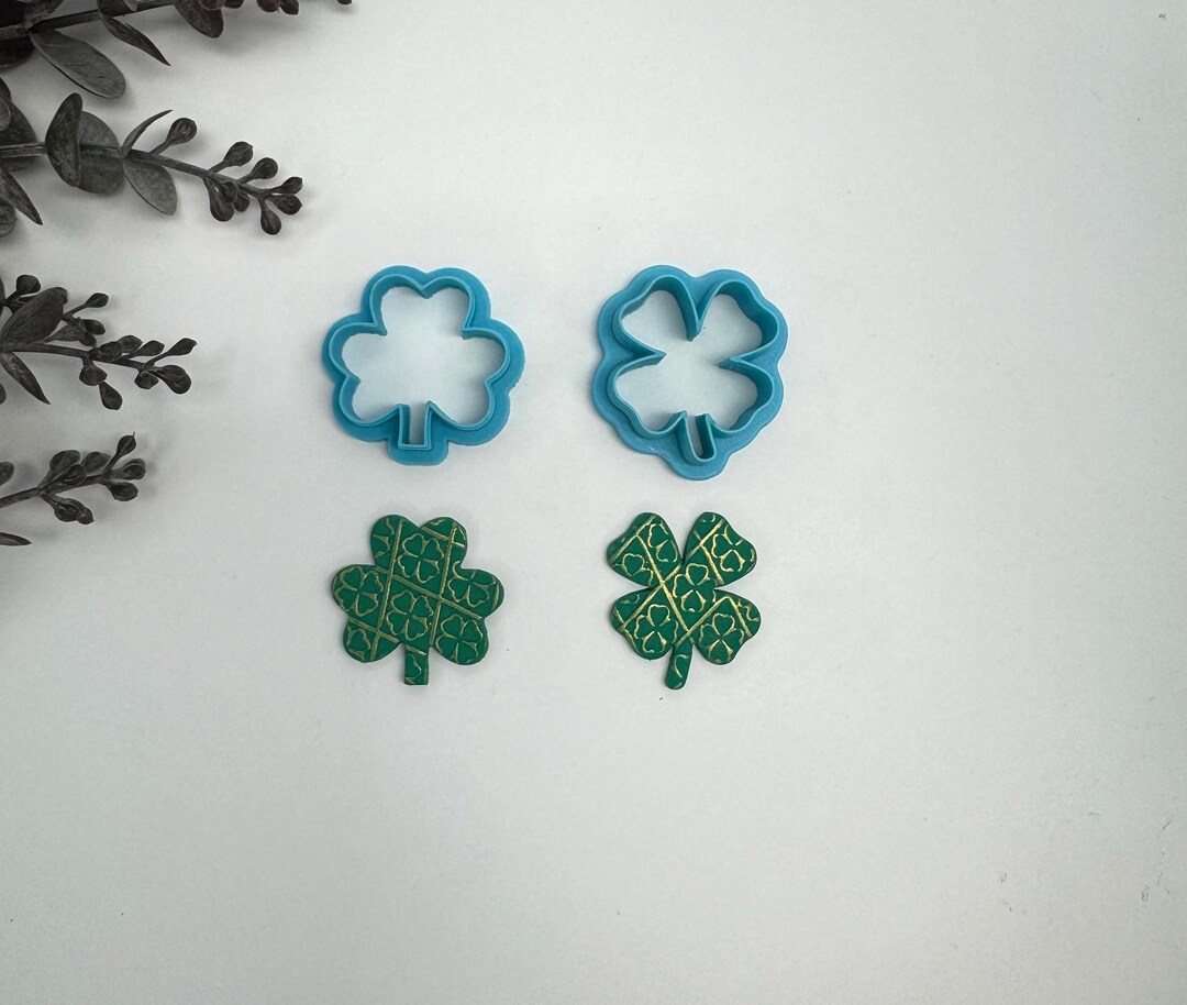 Four or Three Leaf Clover, Shamrock, Saint Patricks Day, Polymer Clay ...
