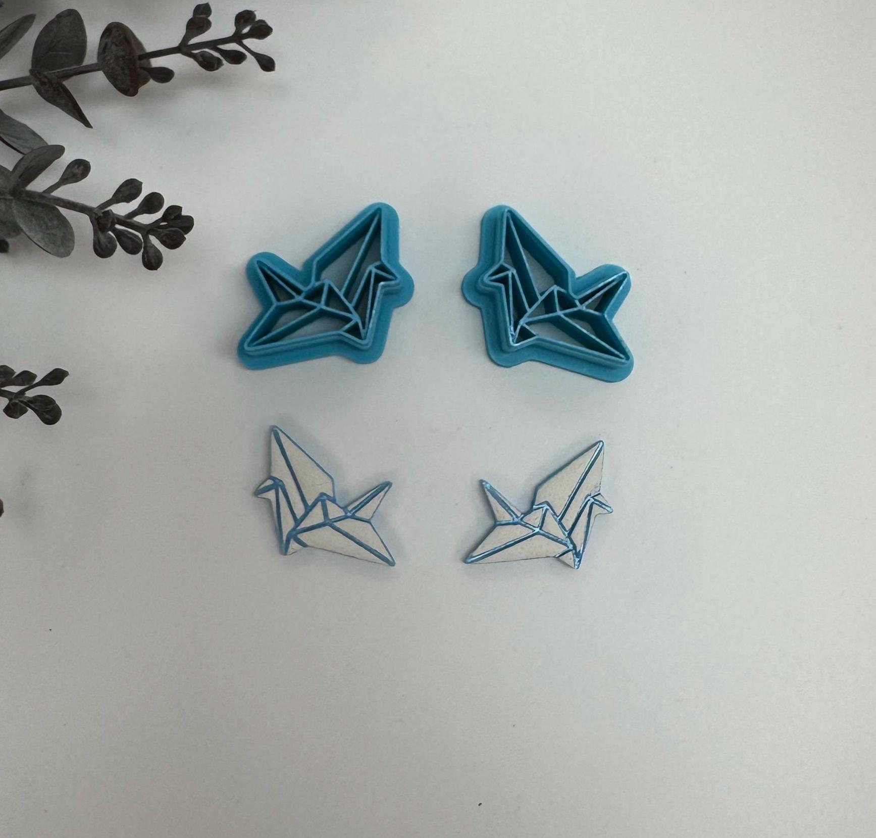 Butterfly Outline or Origami Crane Cutter for Making Polymer Clay ...