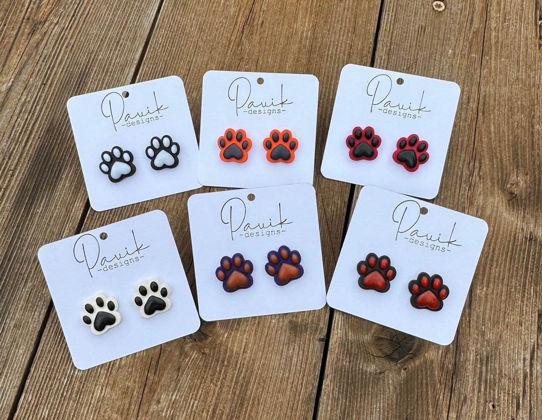 Two Color Paw Prints, Football, Baseball, Soccer, Game Day, Dog Lover ...