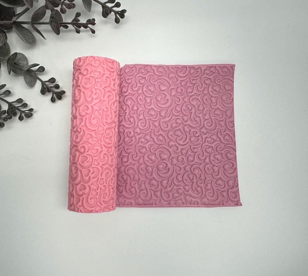 Heart Swish Texture Roller for Making Polymer Clay Earrings, Handmade ...