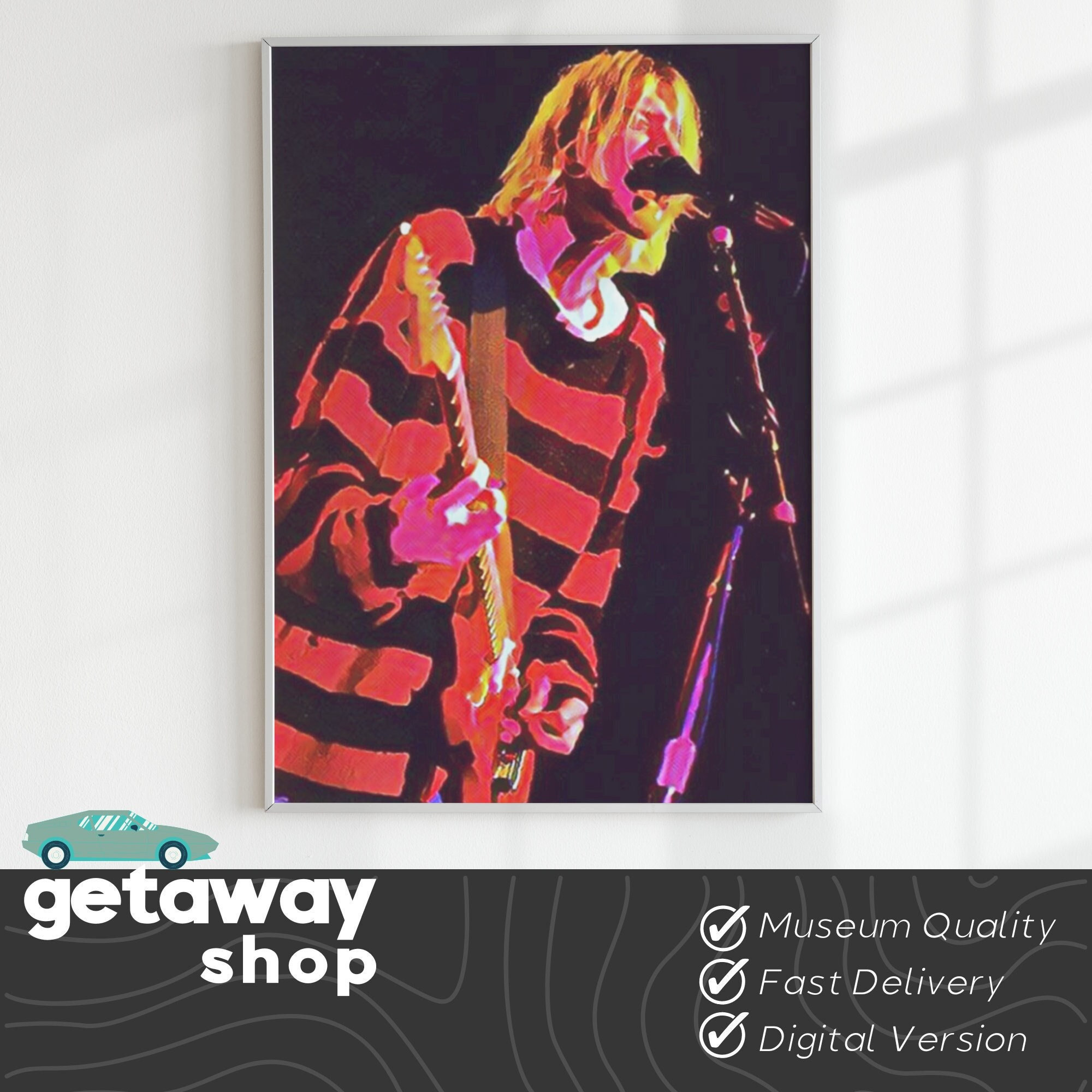 Kurt Cobain Aesthetic Kurt Cobain Poster Wall Decoration - Etsy Israel