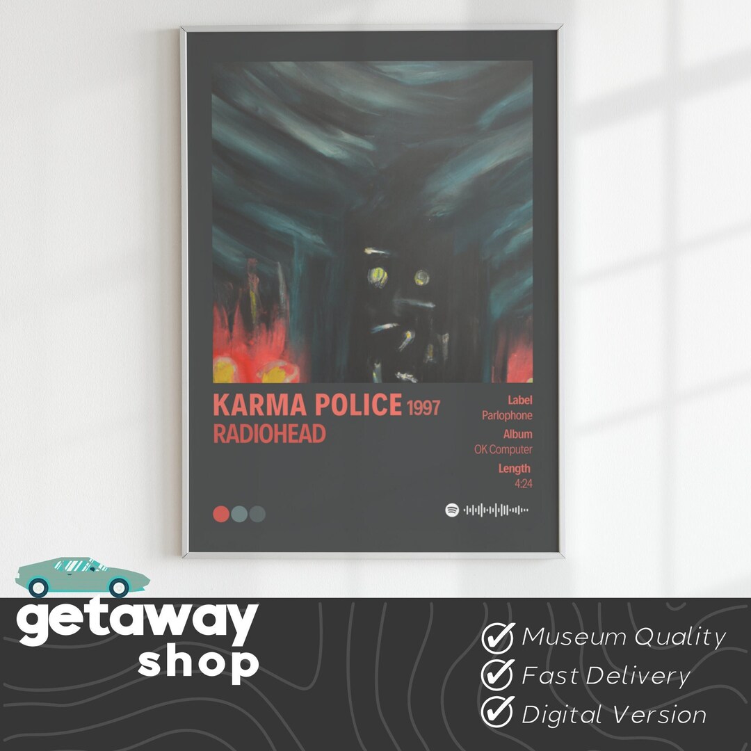 Karma Police Radiohead Poster Song Poster Wall Art - Etsy