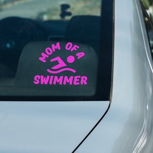 Mom of a Swimmer, Swim Team Decal for Cars, Trucks, Water Bottles ...