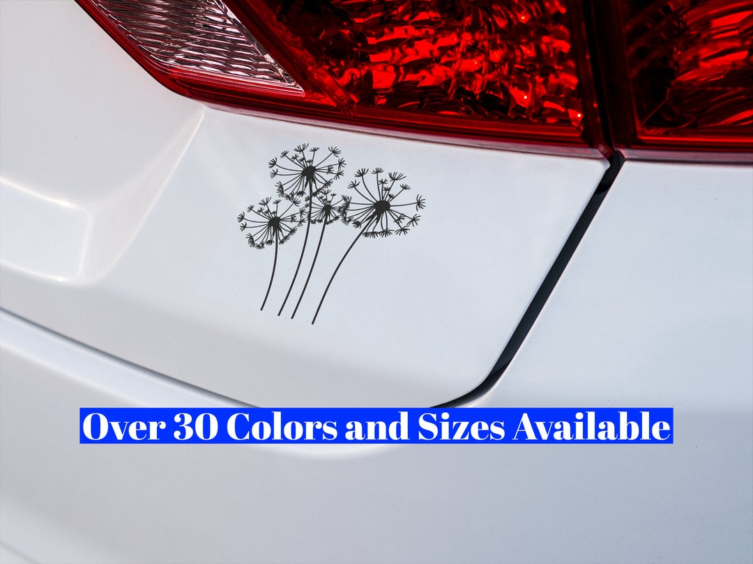 Dandelion Bunch Flowers Bouquet Design Decal for Cars, Trucks, Cell ...
